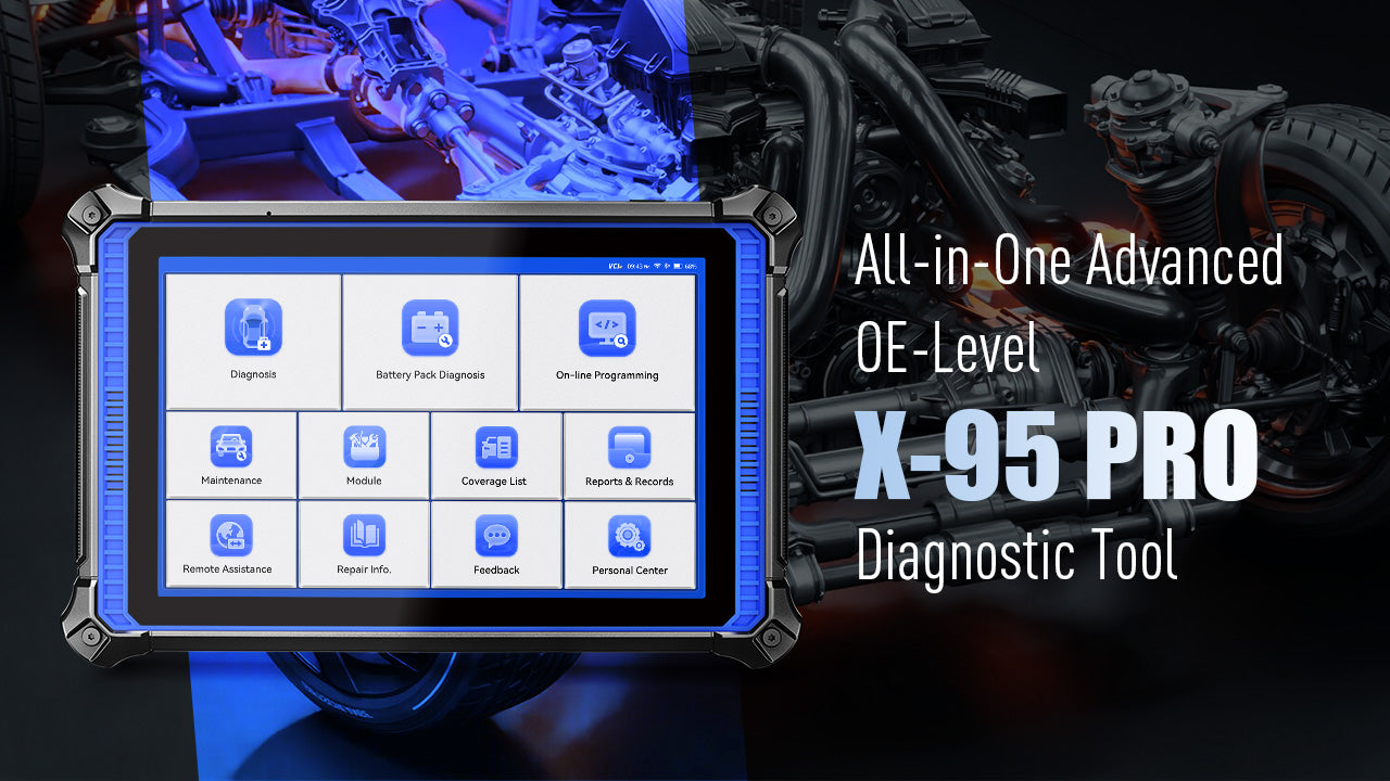 What are the features of the X-95 PRO OE-level full system diagnostic – e-autotool